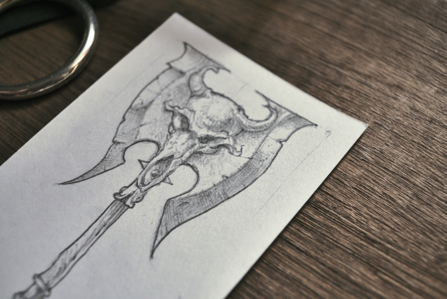 Details of the axe