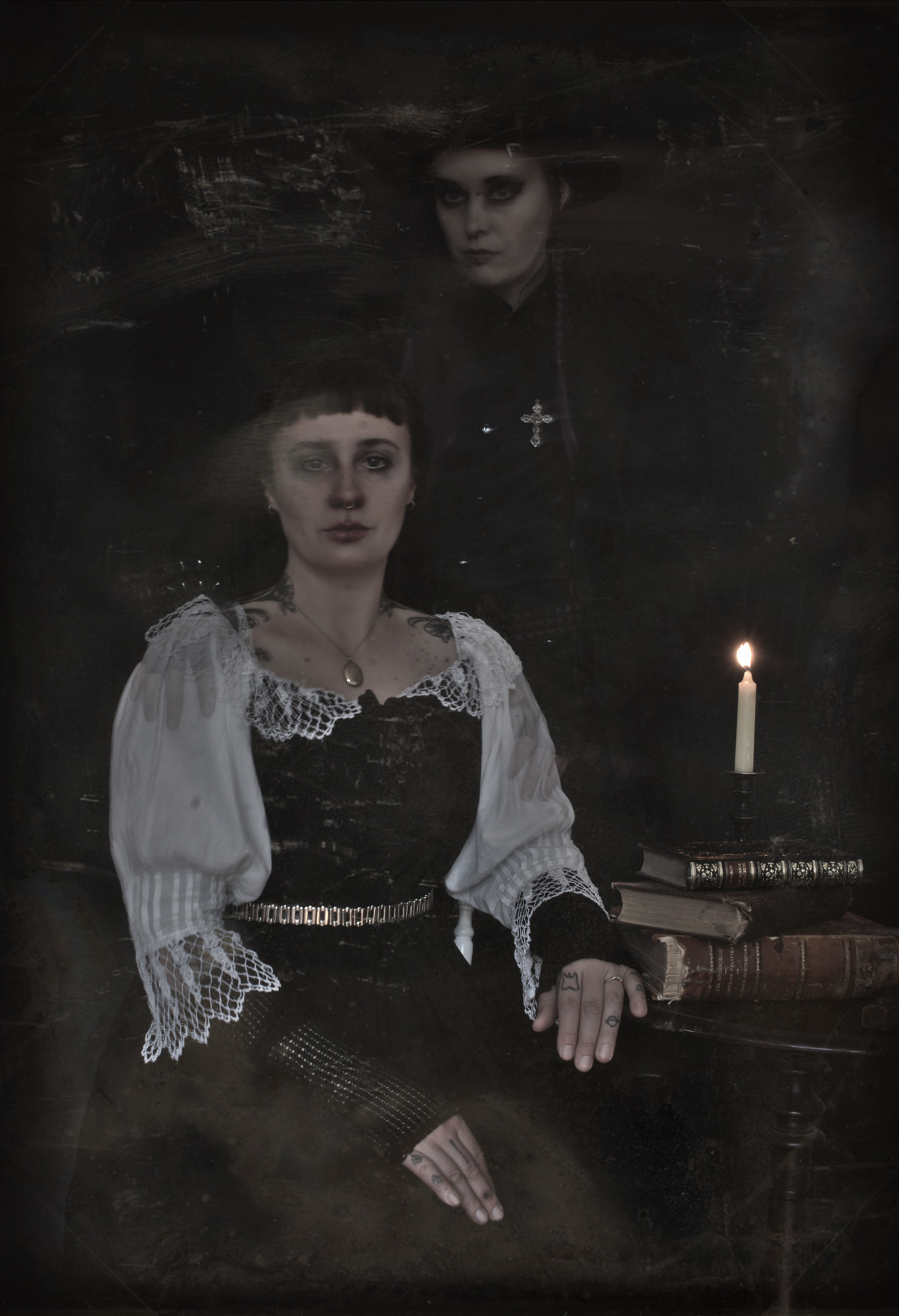 Family portrait with ghostly Hex